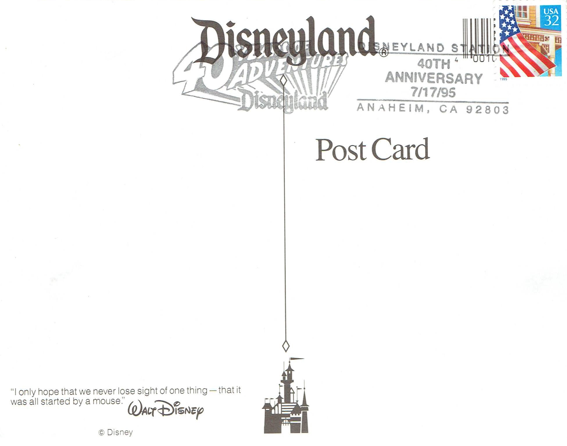5 Vintage Disney Theme Park Postcards – Part 4 - Disney by Mark